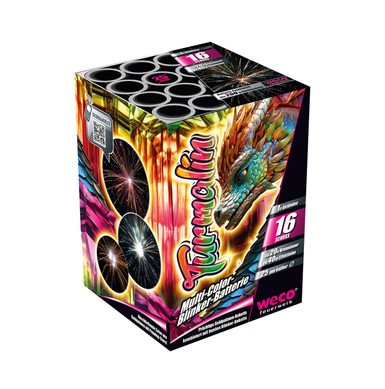 Turmalin 16-Schuss Feuerwerk-Batterie - bei Pyroland kaufen