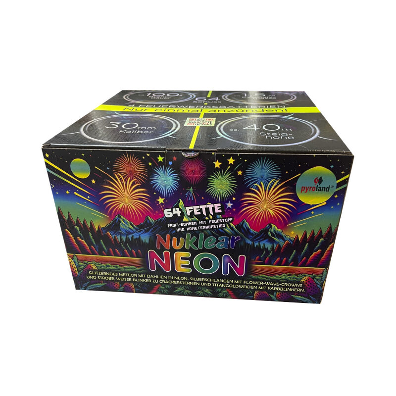 Nuklear Neon 64-Schuss-Feuerwerkverbund